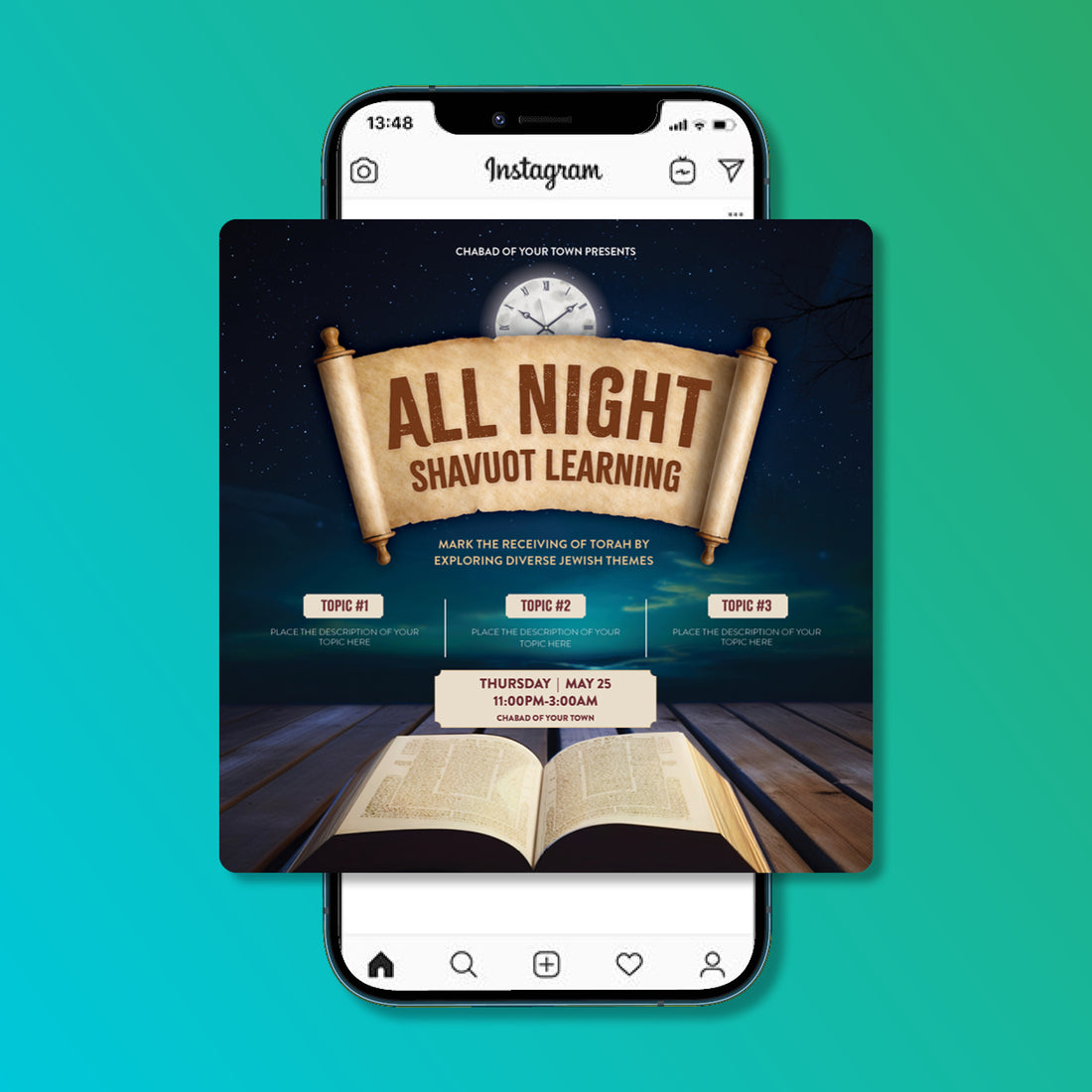 Shavuot #3 - Shavuot Learning - Social Media – The Designery