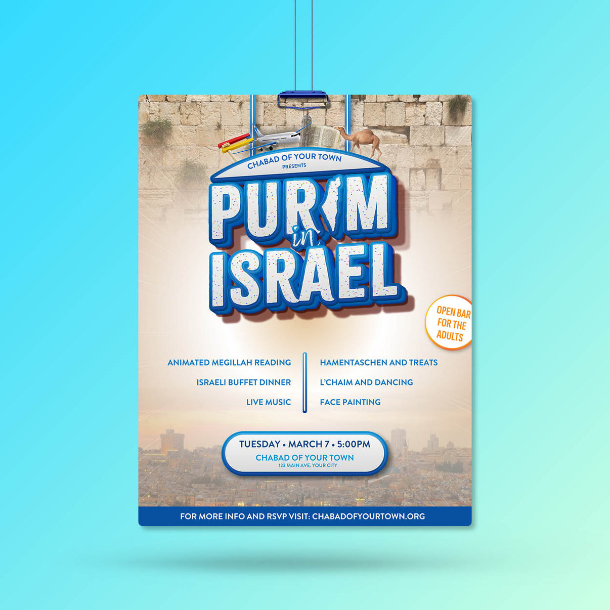 Purim in Israel - Flyer – The Designery